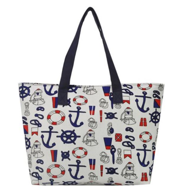 Sailor Bag Canvas Navy Sailor Print Design - Women's Sailor Bag on Luulla