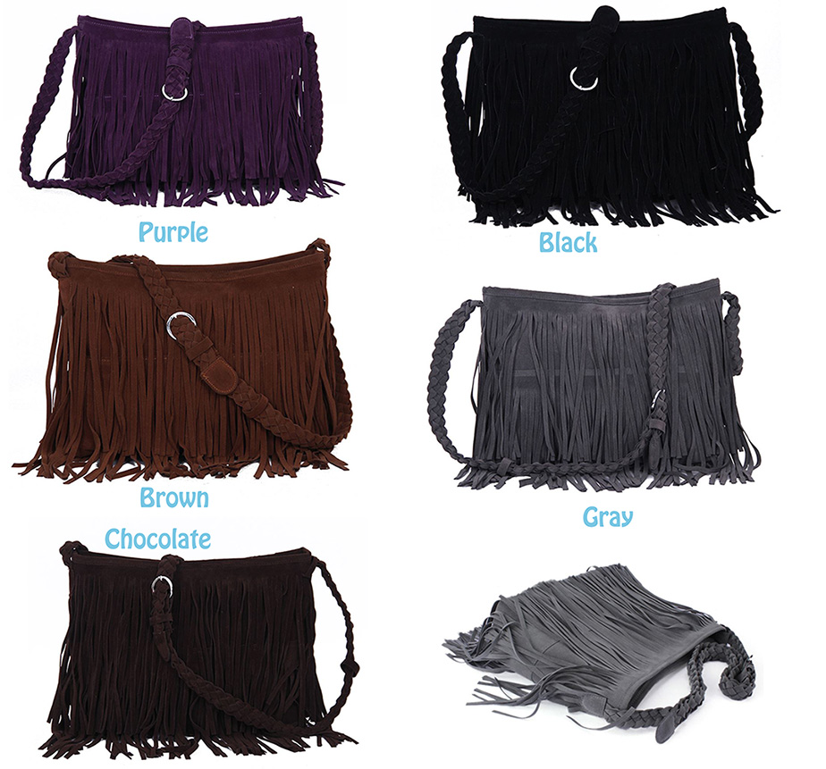 Gray Color Bag American Indian Style Cross Bags With Tassels Casual ...